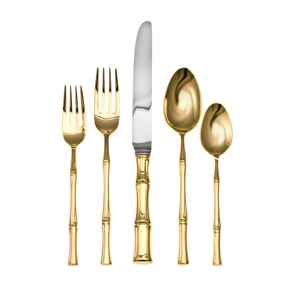 Bamboo Gold D'Oro 5Pc Place Setting – The Boutique Charleston